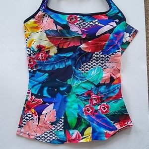 Hapari | Swim | Hapari Tori Sport Tropical Flora Tankini Swim Top ...
